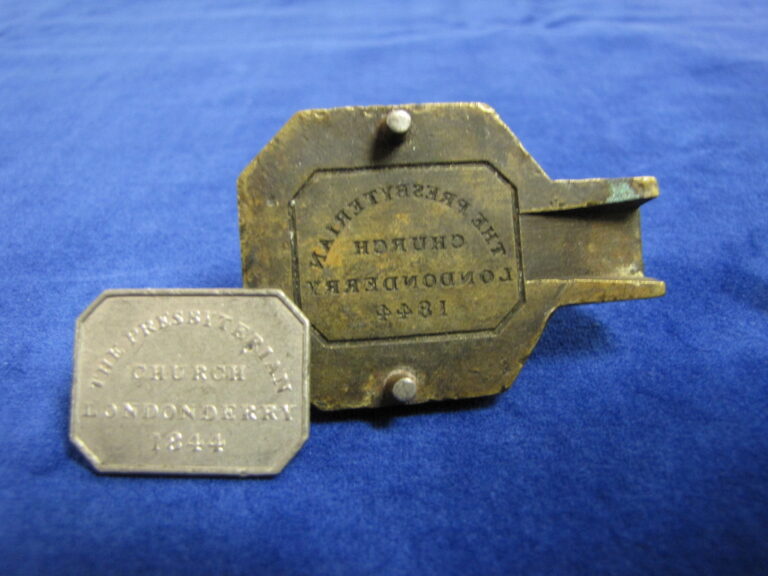 The Presbyterian Church Heritage Centre – Communion Token Dies
